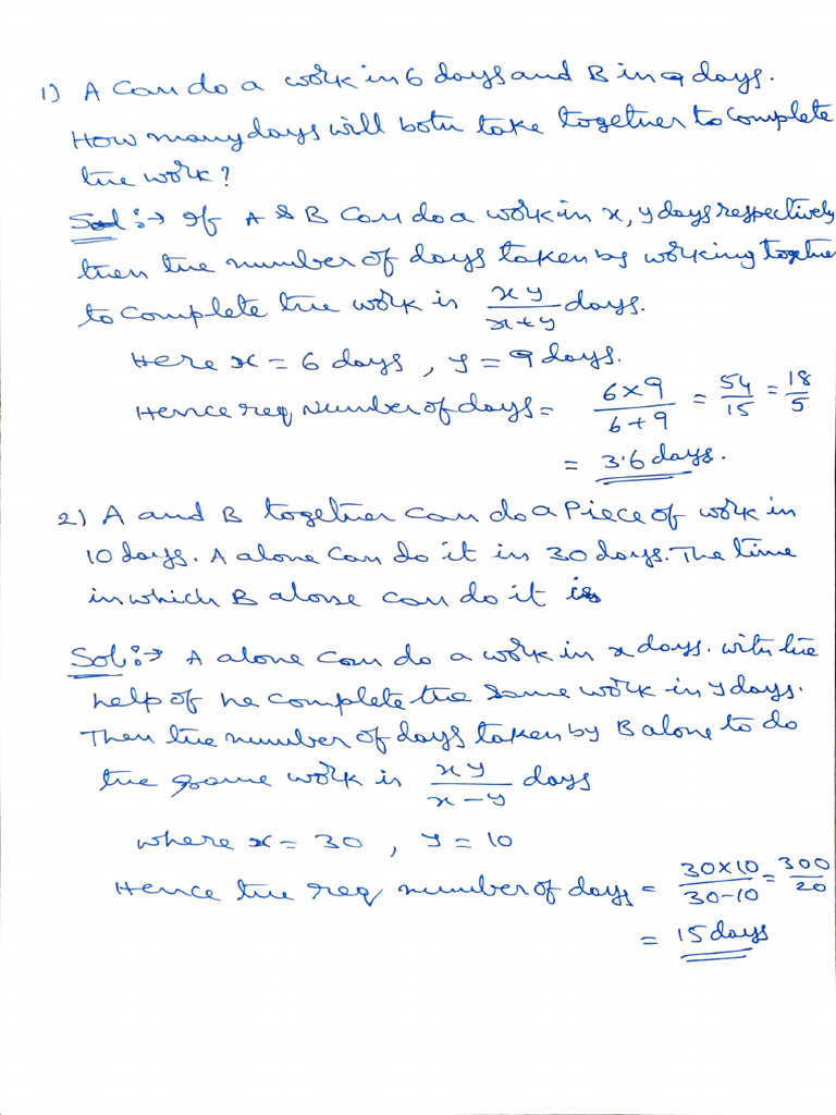 Time and Work Problems 3 | PDF