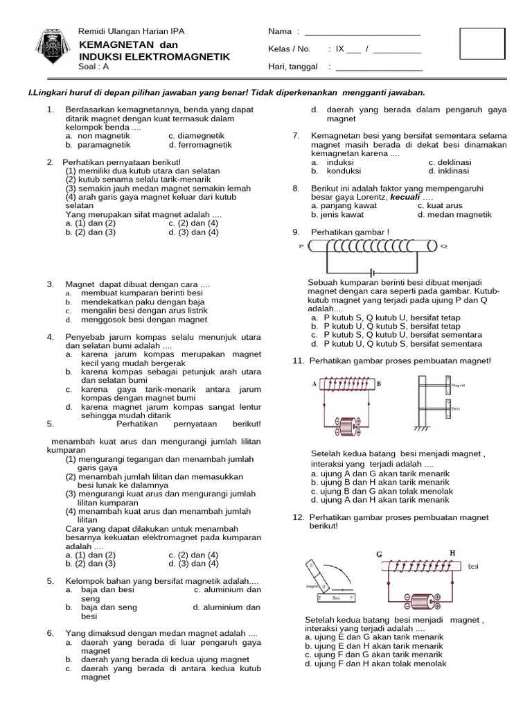 Kemagnetan (Soal C) | PDF