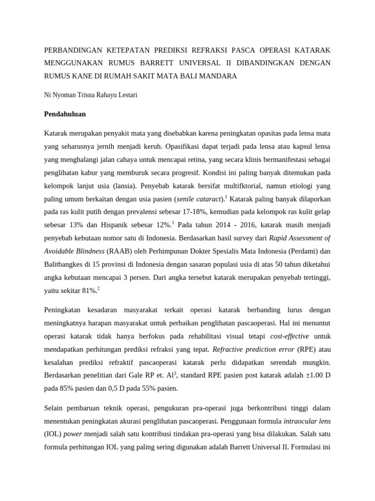 Pendahuluan: Ni Nyoman Trisna Rahayu Lestari | PDF