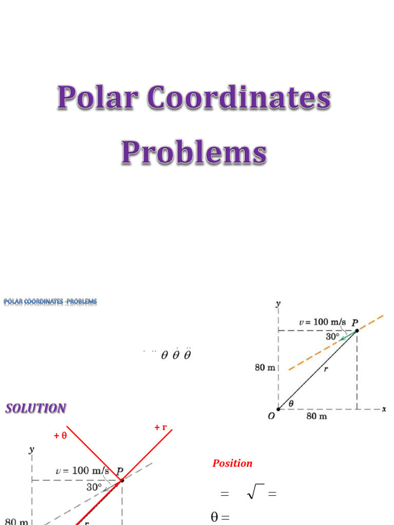 6p Polar Coordinates Problems 2024 2 Pdf Acceleration Velocity