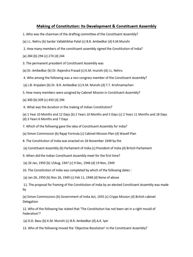 ICO Question Bank | PDF | Constitution | Government