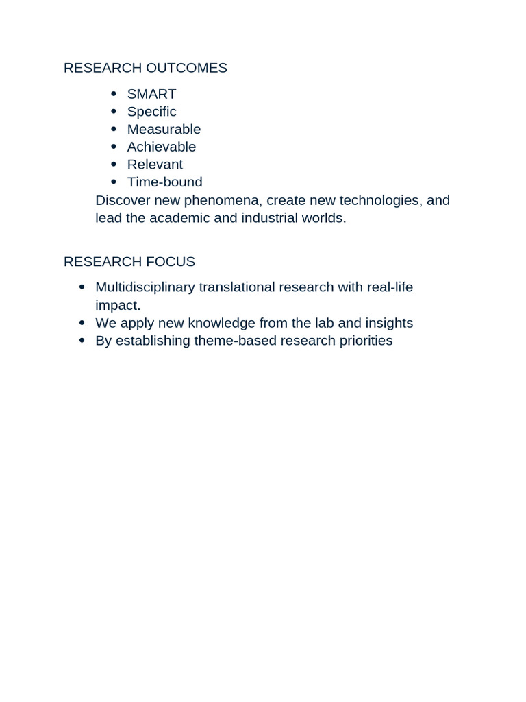 Multidisciplinary Research Outcomes & Focus | PDF