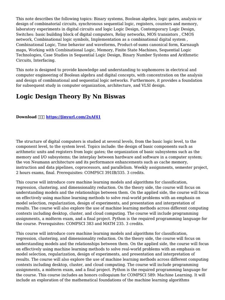 Digital Logic & Circuit Design | PDF | Logic Gate | Machine Learning