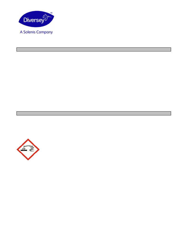 Diversey Taski Reveal SDS 250124 | PDF | Toxicity | Personal Protective ...