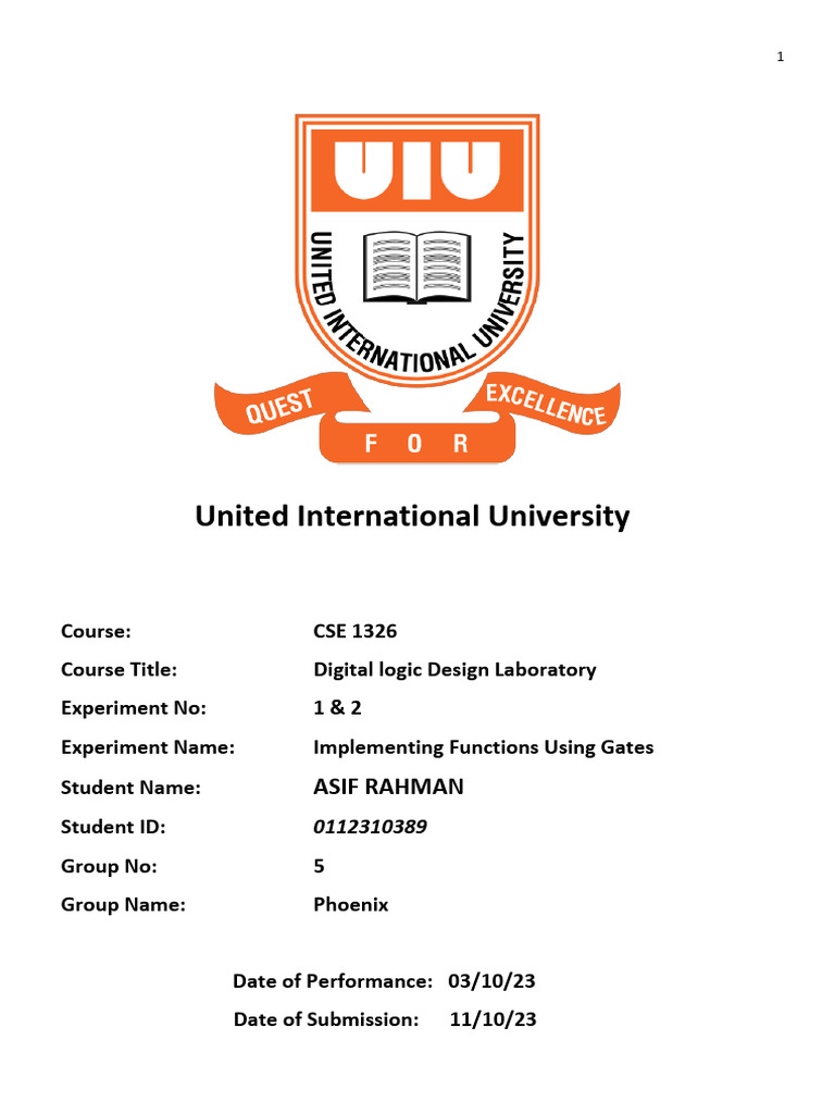 Lab 01 Pdf Electronics Computing