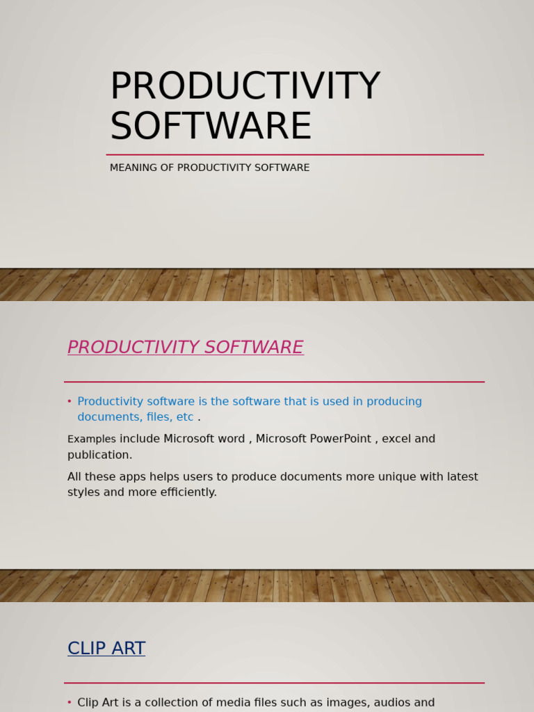 Productivity Software | PDF