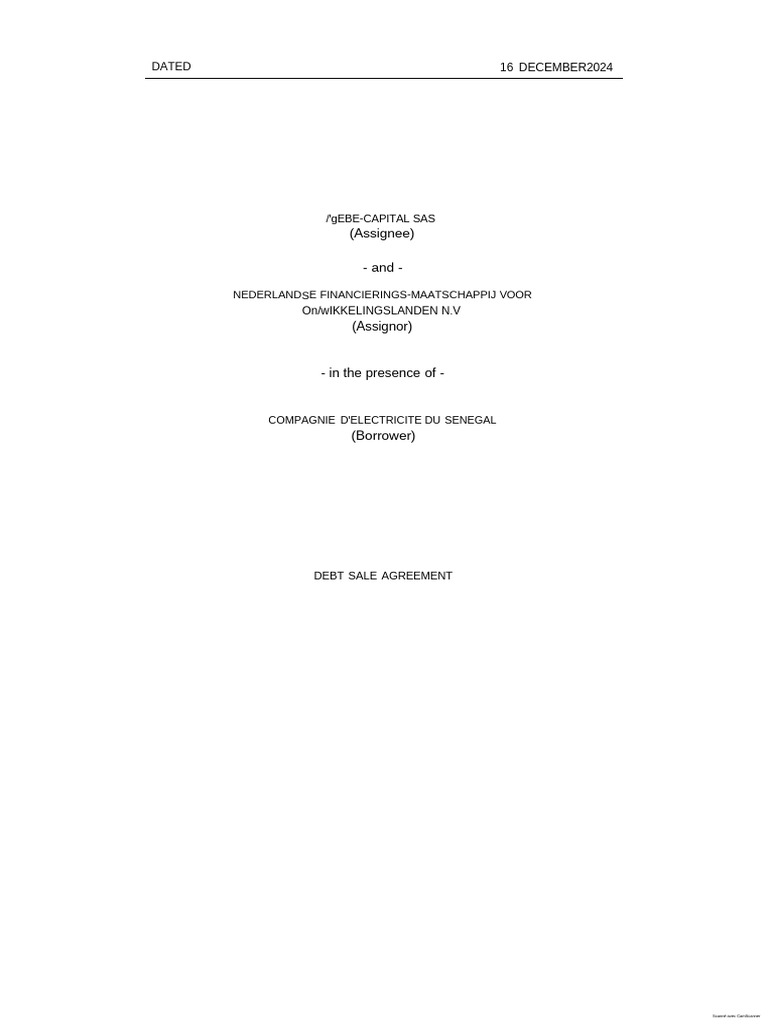 Debt Sale Agreement Overview | PDF | Assignment (Law) | Indemnity