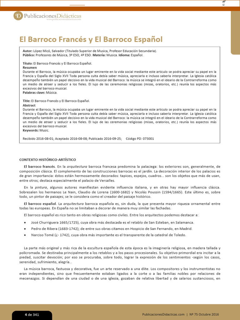 barroco frances | PDF | Barroco | Ópera
