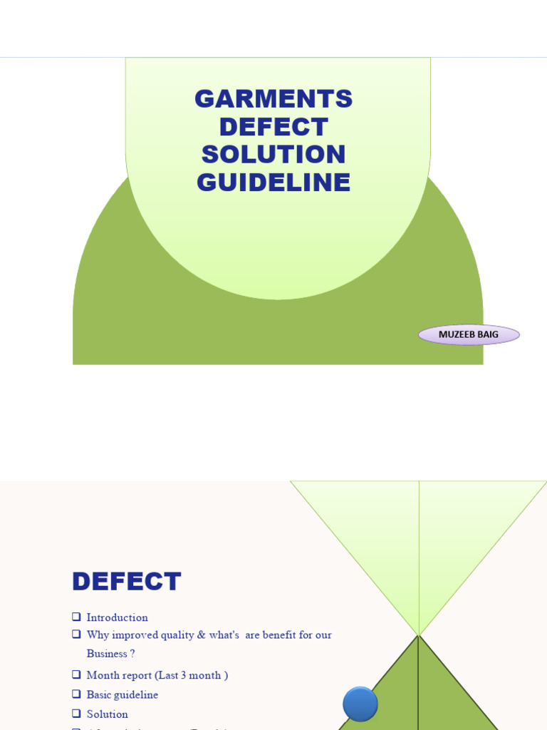 Garments Defect Solution & Guideline | PDF | Clothing | Seam (Sewing)