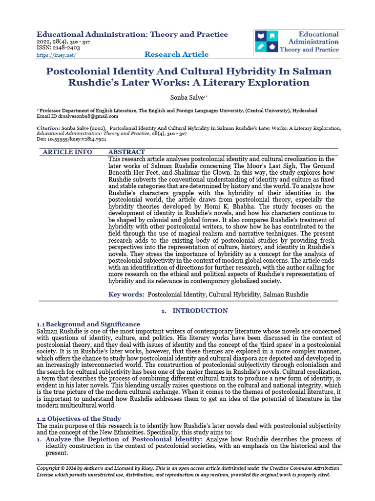Edtp 106 Volume 28 Issue 42022 Green Publication Services | PDF | Postcolonialism