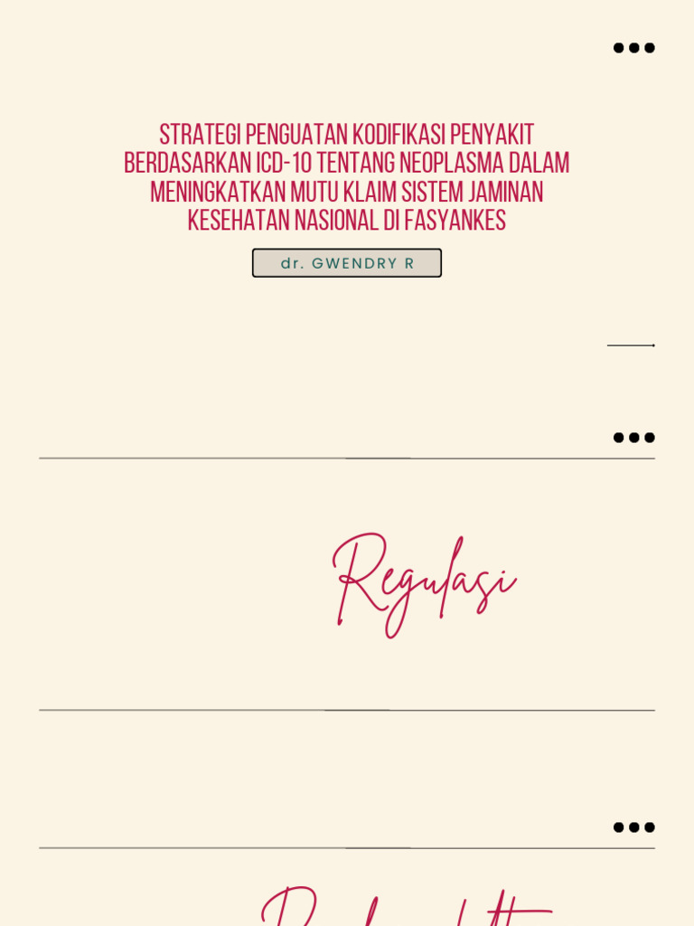 STRATEGI PENGUATAN KODIFIKASI PENYAKIT NEOPLASMA | PDF