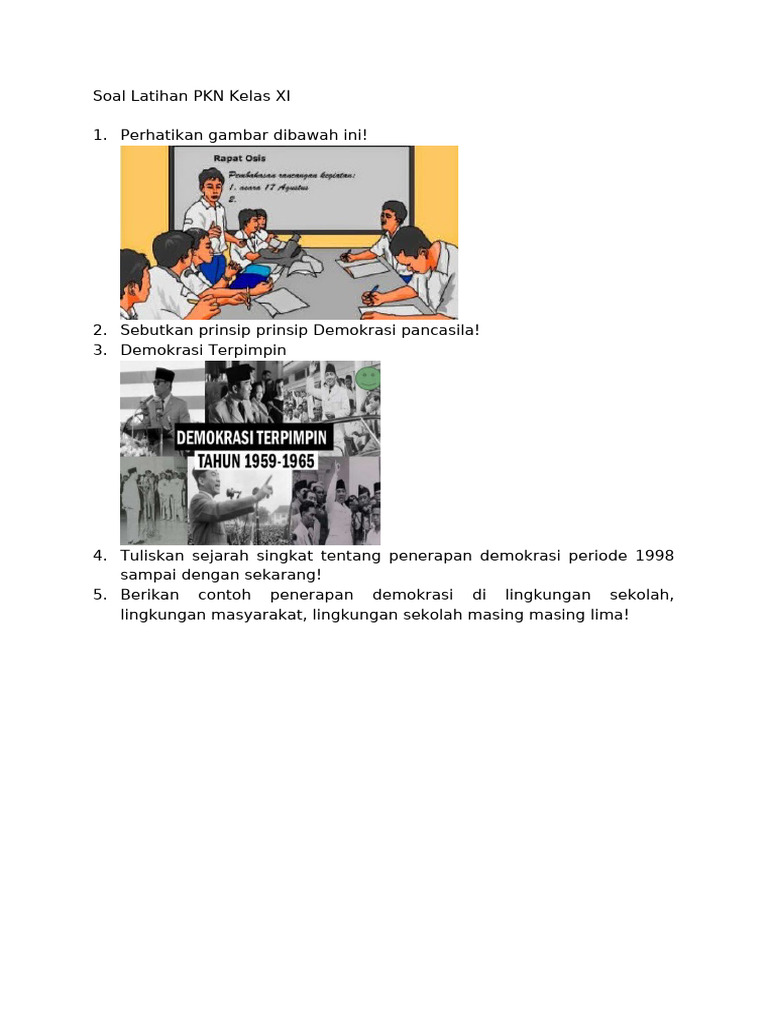 Soal Latihan PKN Kelas XI | PDF