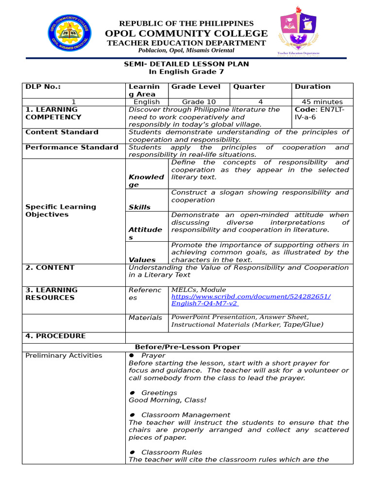Lp Pre Demo Rena | PDF | Teachers | Learning