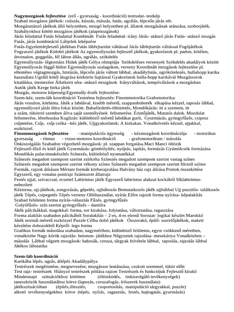 Egyéni Fejlesztési Terv SNI | PDF