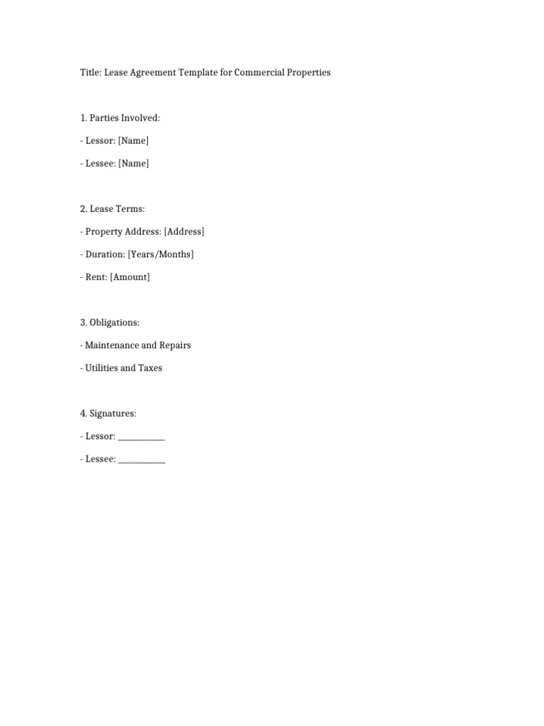 Legal Document Lease Agreement | PDF