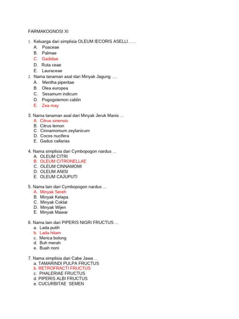 FARMAKOGNOSI XI | PDF