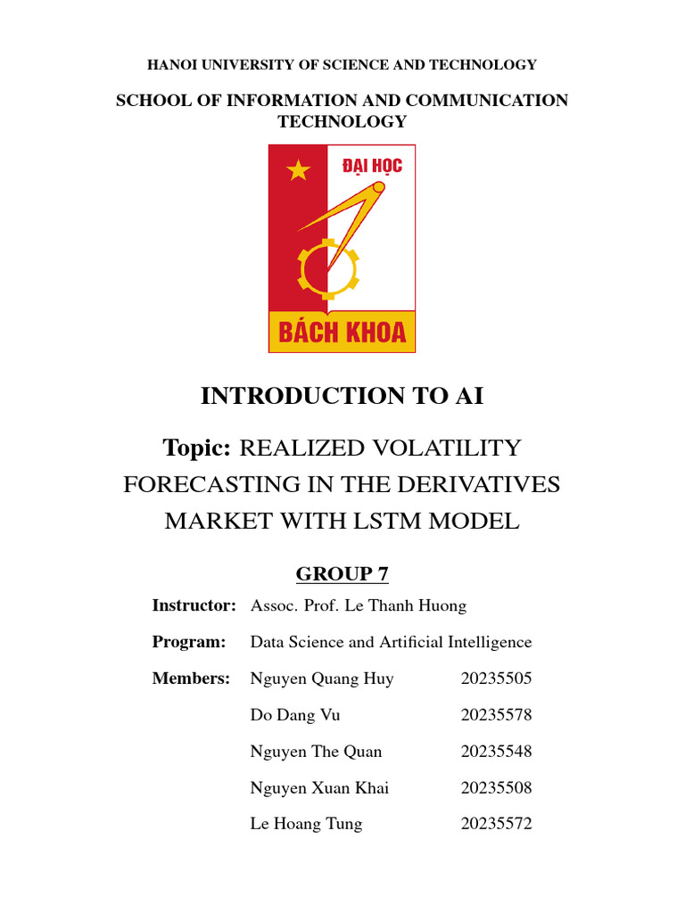 Volatility Forecasting Report | PDF | Option (Finance) | Derivative ...