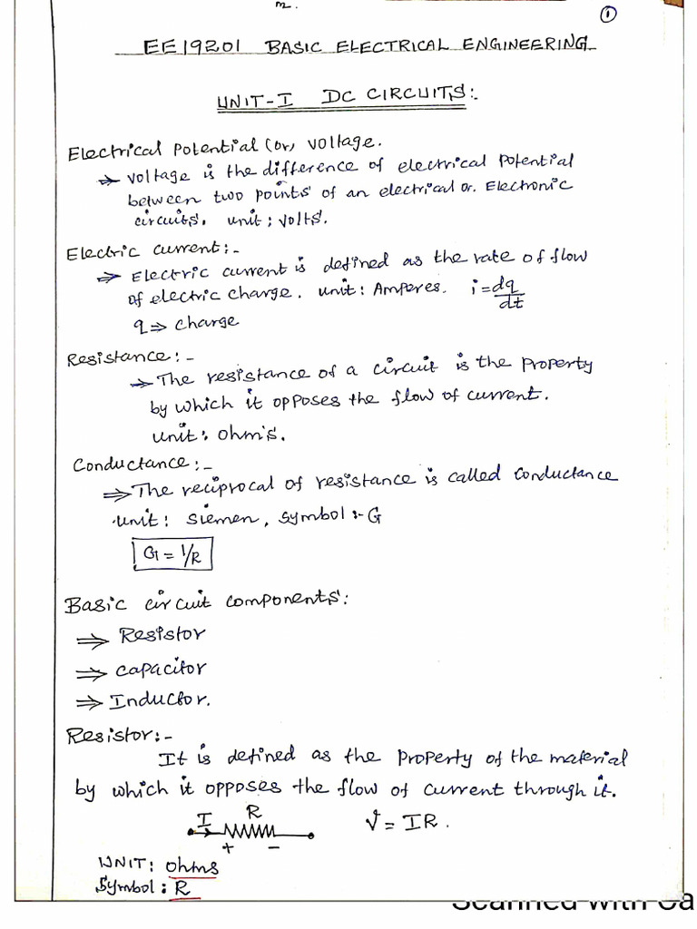 BEE Unit - 1 - 240322 - 092522 | PDF