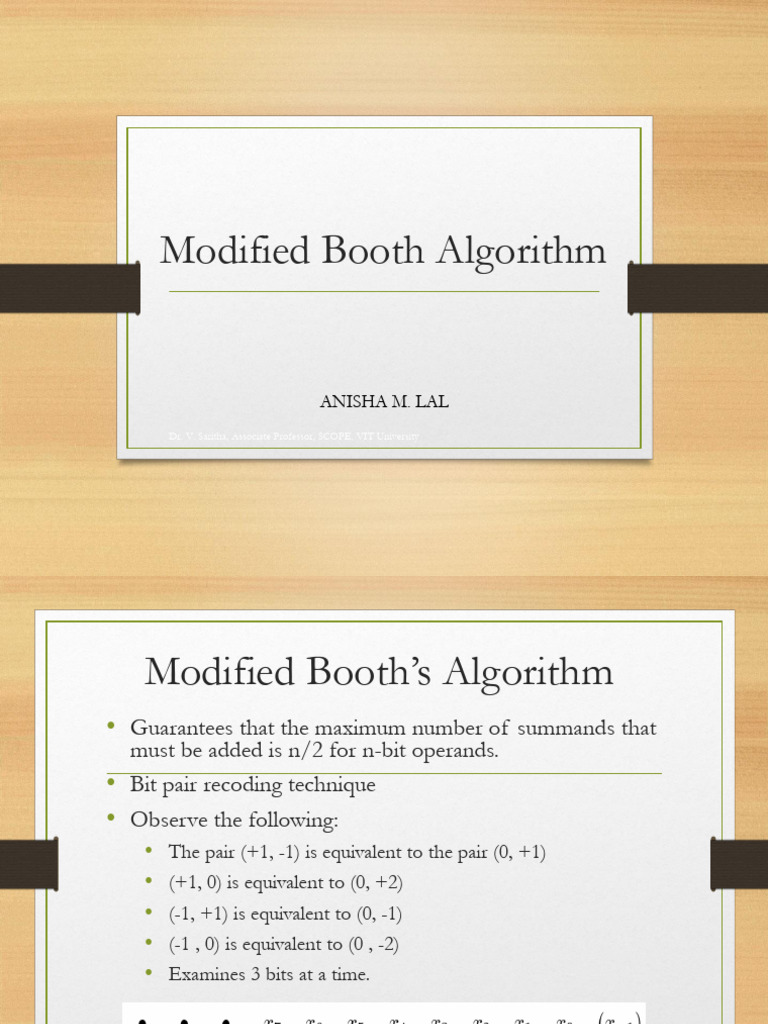 Modified Booth Algorithm Guide | PDF