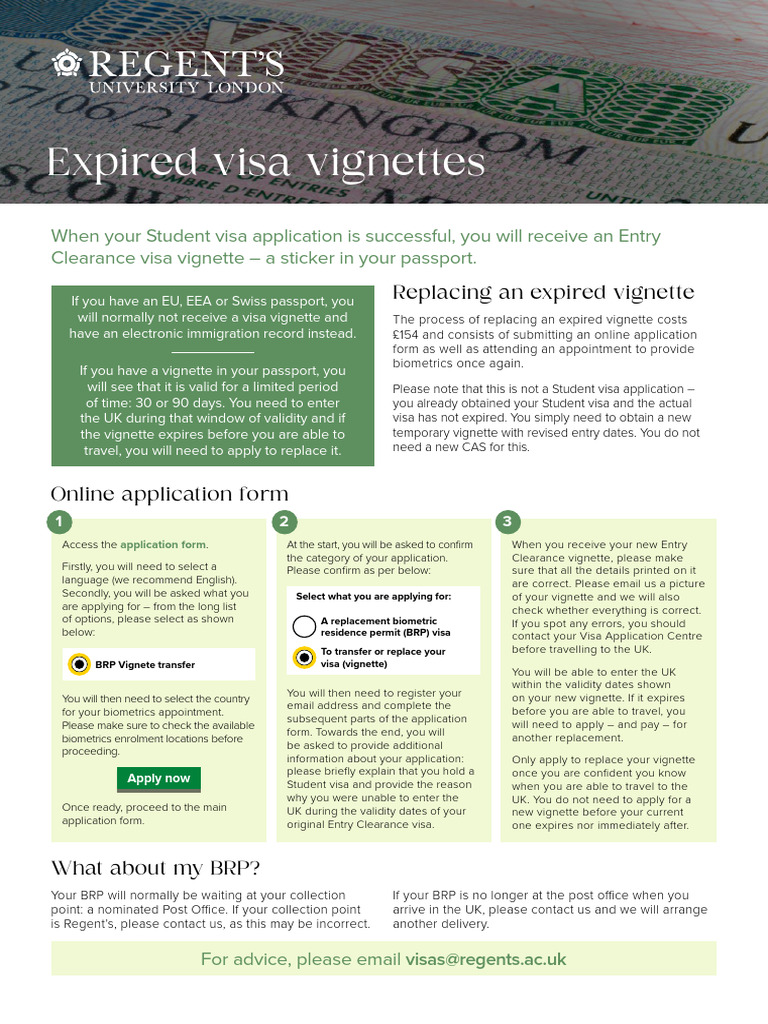 Replacing Expired Vignettes | PDF | Travel Visa | Passport
