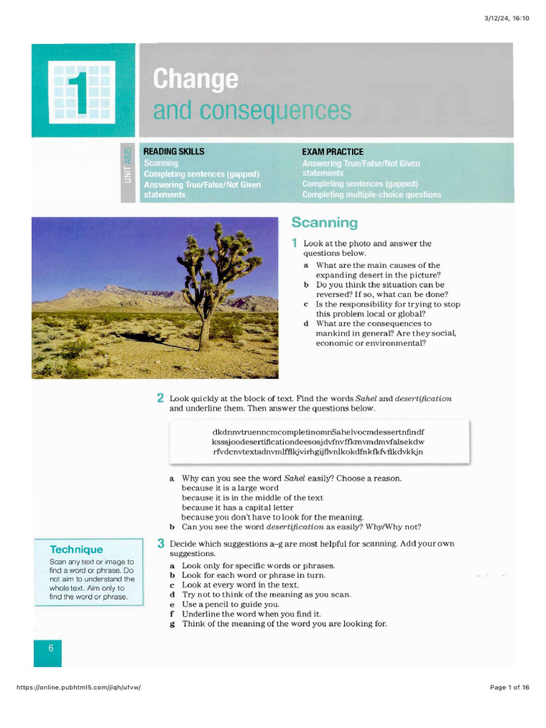 improve your skill reading unit 1 & 2 | PDF