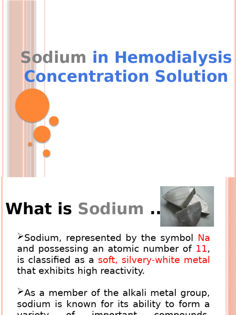 Sodium's Role in Hemodialysis Management | PDF | Hemodialysis | Sodium