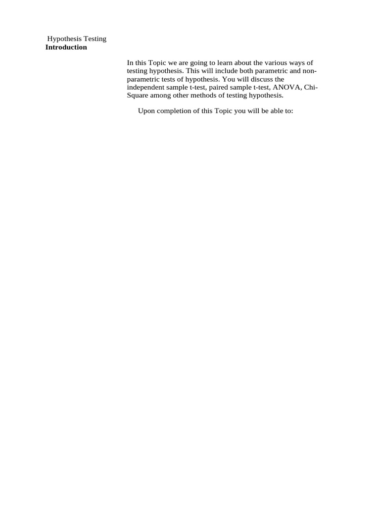 ED 501 LECTURE 9 Hypothesis Testing | PDF | Hypothesis | Statistical ...