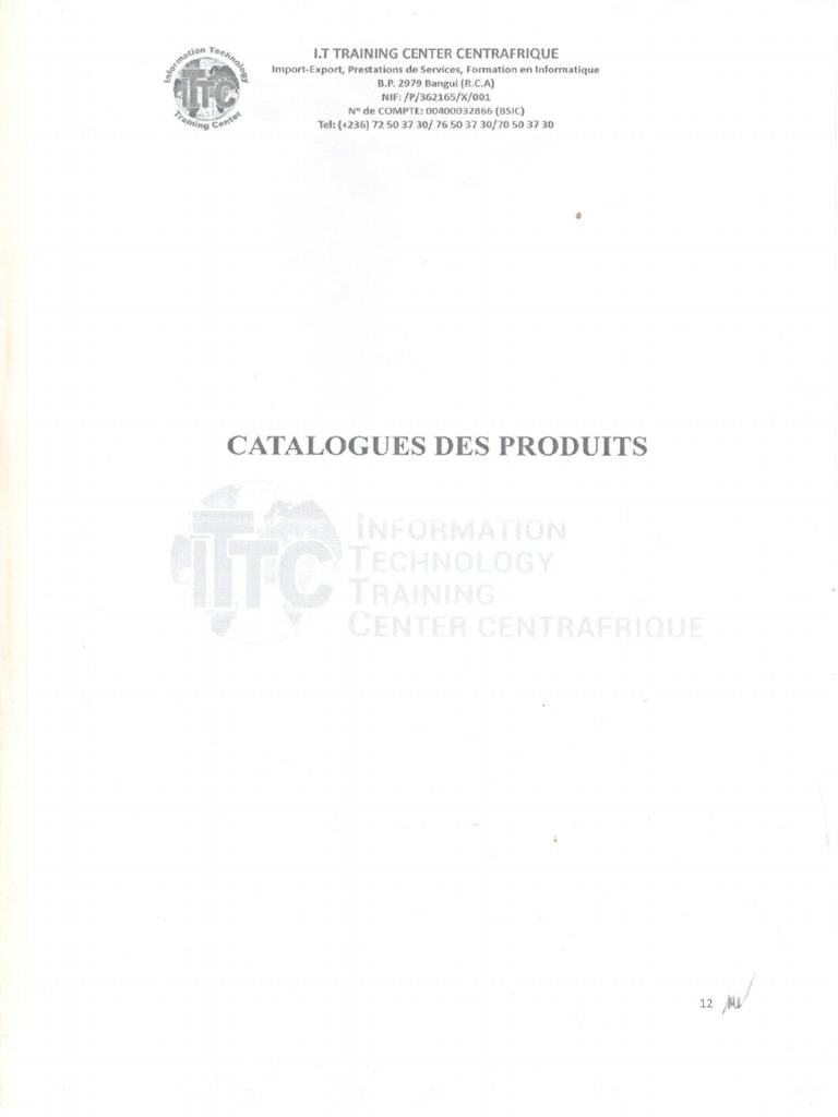 Catalogue Des Produits Ittc | PDF