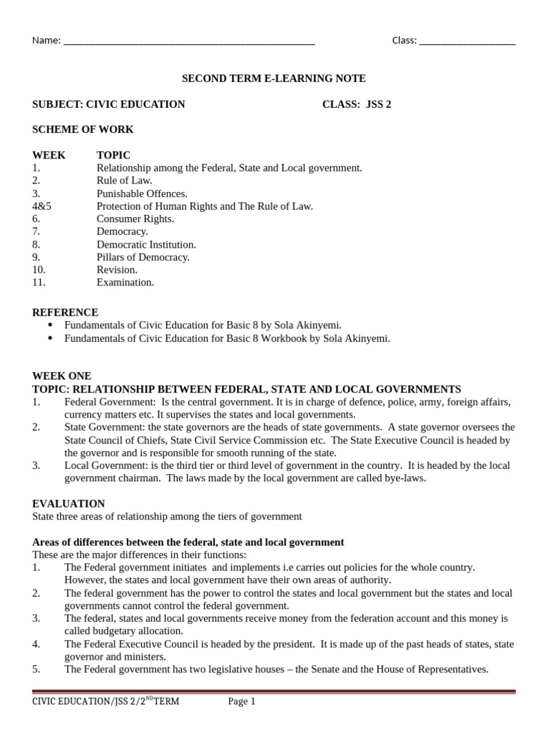 Civic Education: Governance and Law | PDF | Rule Of Law | Justice