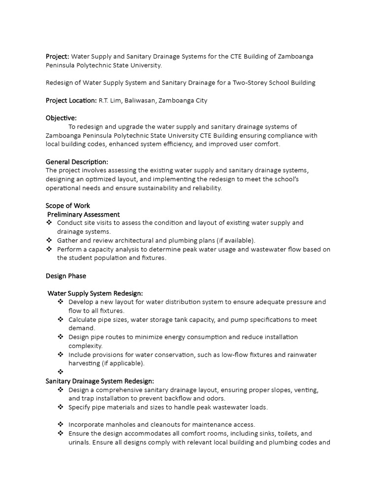 Work scope | PDF | Water Supply | Water Supply Network