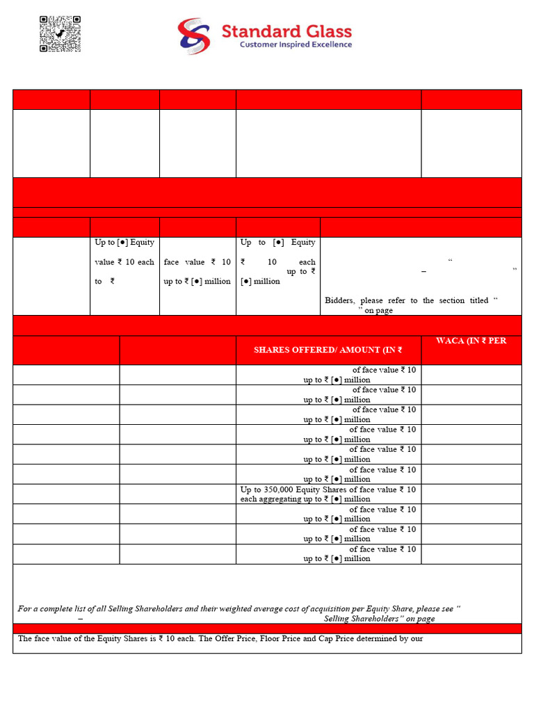 Standard Glass Lining Technology Limited - RHP | PDF | Stocks ...