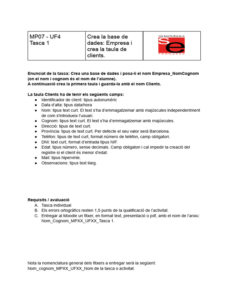 MP07 - UF4 Tasca 1 | PDF