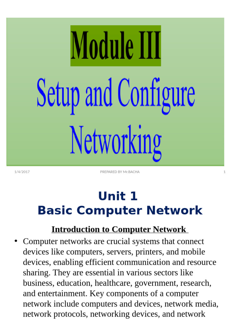 MODULE 3-M4 | PDF | Computer Network | Network Topology