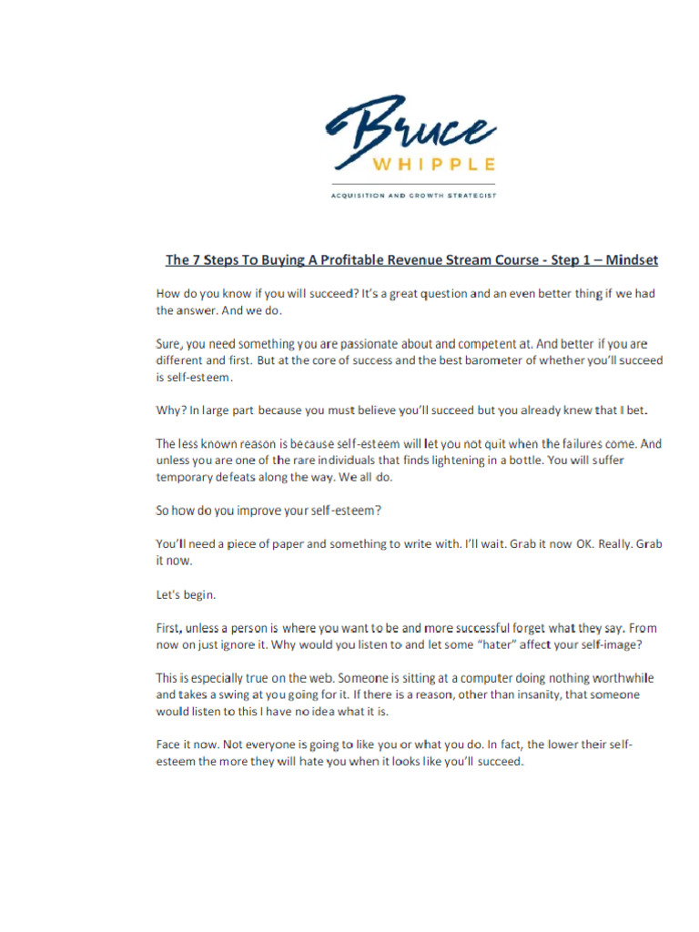 Bruce Whipple Step 1 | PDF