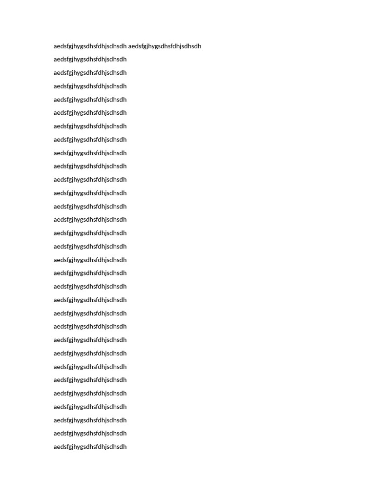 Nonsensical Text Document | PDF