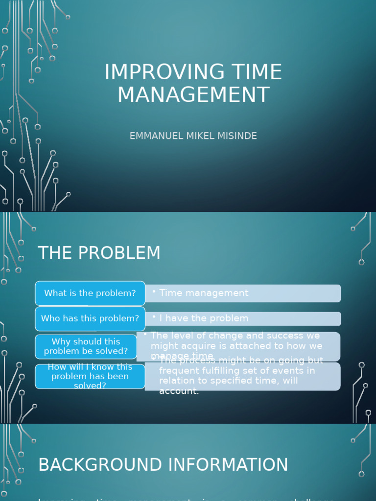 Improving Time Management | PDF | Time Management | Professional Skills