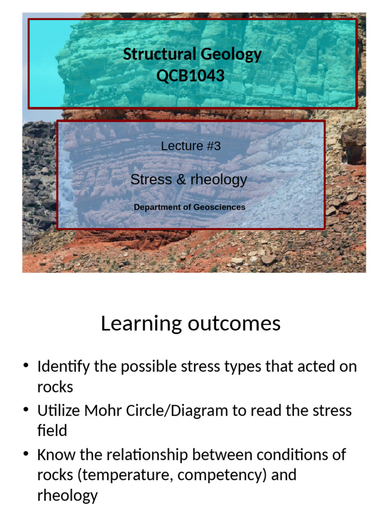 Structural Geology L03 | PDF | Stress (Mechanics) | Plasticity (Physics)