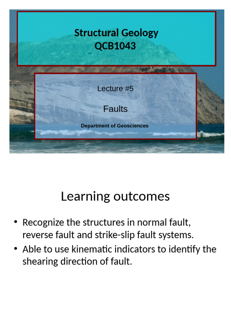 Structural Geology L05 | PDF | Fault (Geology) | Tectonics