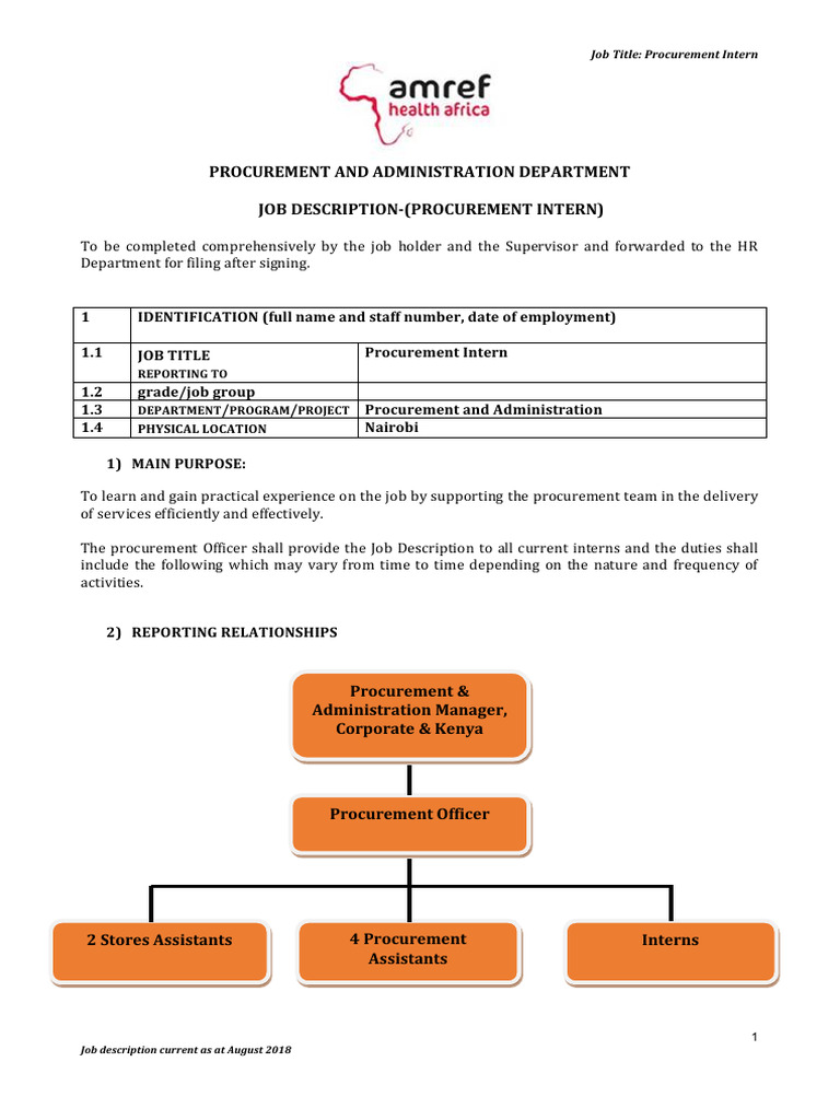 Procurement Internship Guide | PDF | Procurement | Business