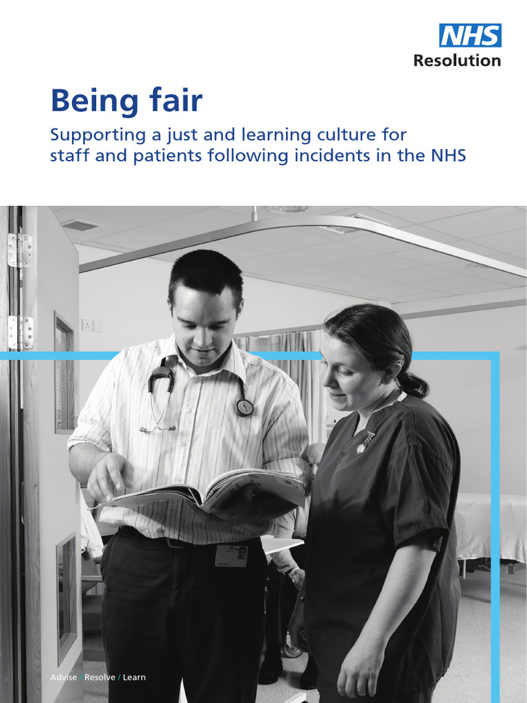 NHS Resolution Being Fair Report | PDF | Patient Safety | National ...