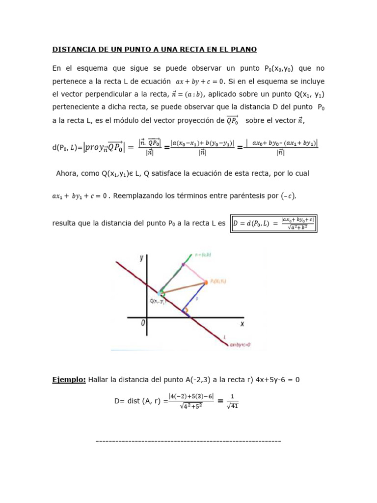 Geometría: Distancias en el Espacio | PDF | Línea (geometría ...