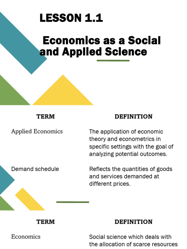 LESSON-1.1-Economics-as-a-Social-Science | PDF | Economics | Measures ...