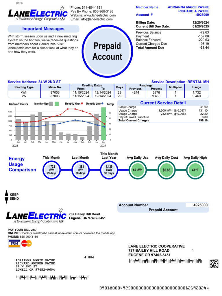 Bill for electric | PDF | Power (Physics)