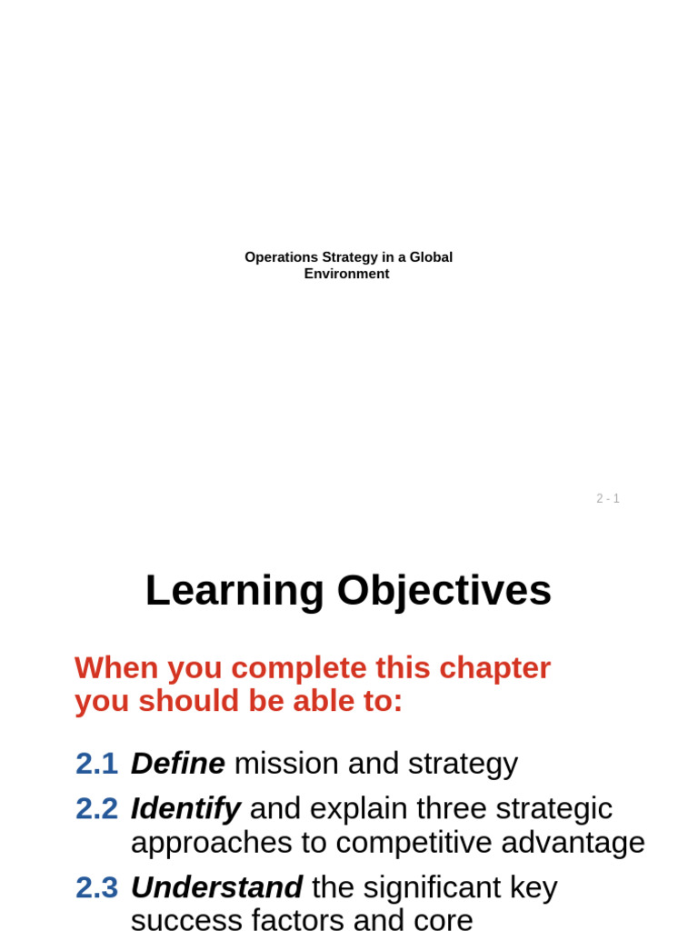 Session 4-5 - OM - Operations Strategy | PDF | Low Cost Carrier ...