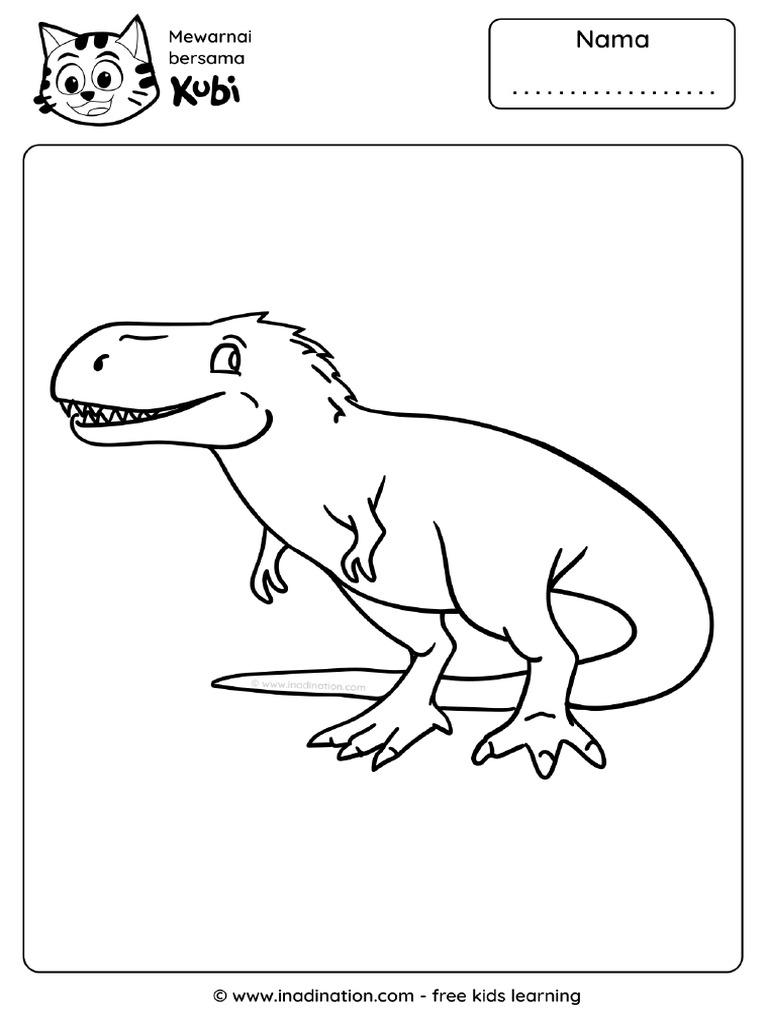 Worksheet Coloring Dinosaur | PDF