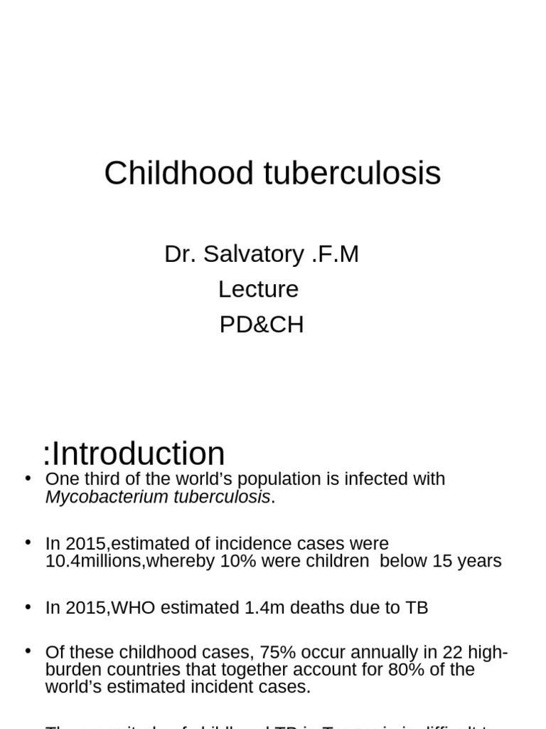 16.Childhood TB | PDF | Tuberculosis | Health Sciences