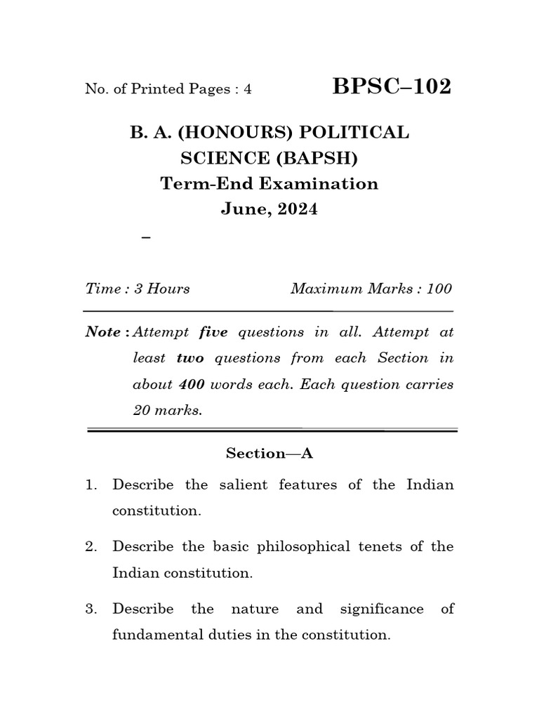 BPSC 102 | PDF