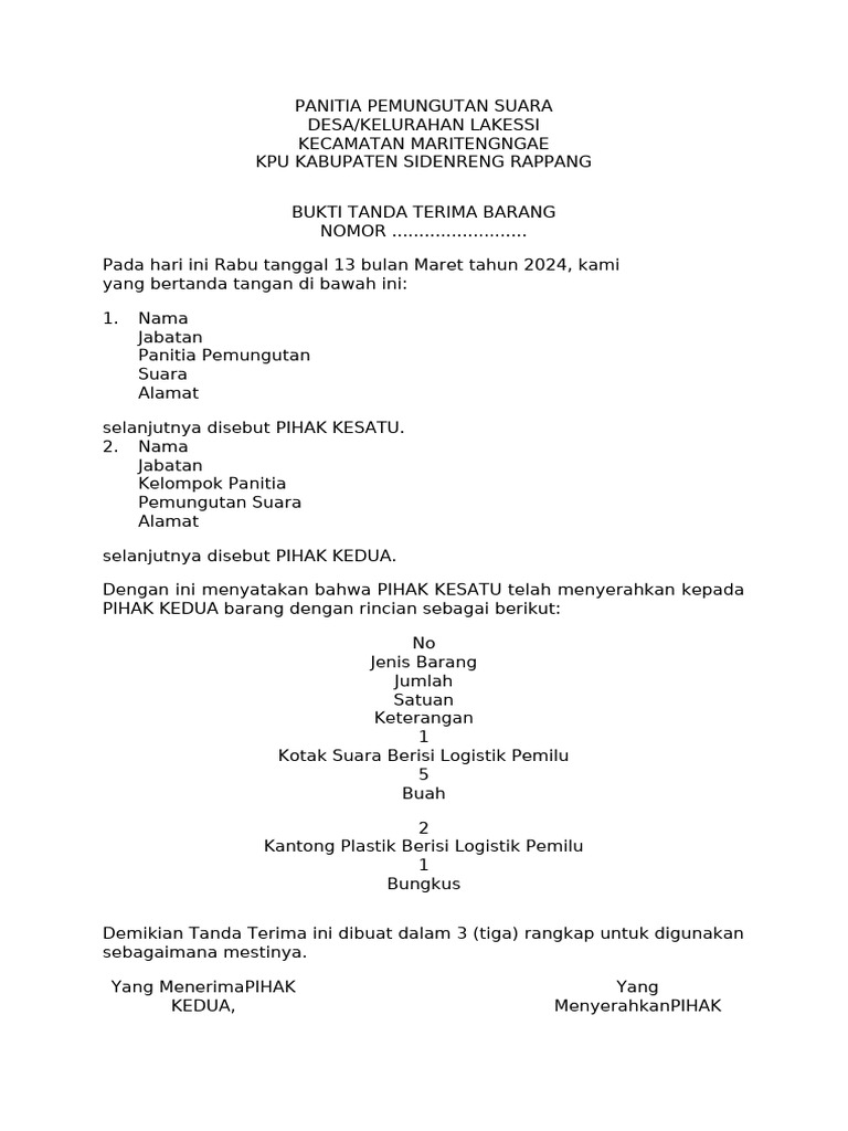 TEMPLATE_BUKTI_TANDA_TERIMA_BARANG_TPS_11_KEL_LAKESSI_KEC_MARITENGNGAE ...