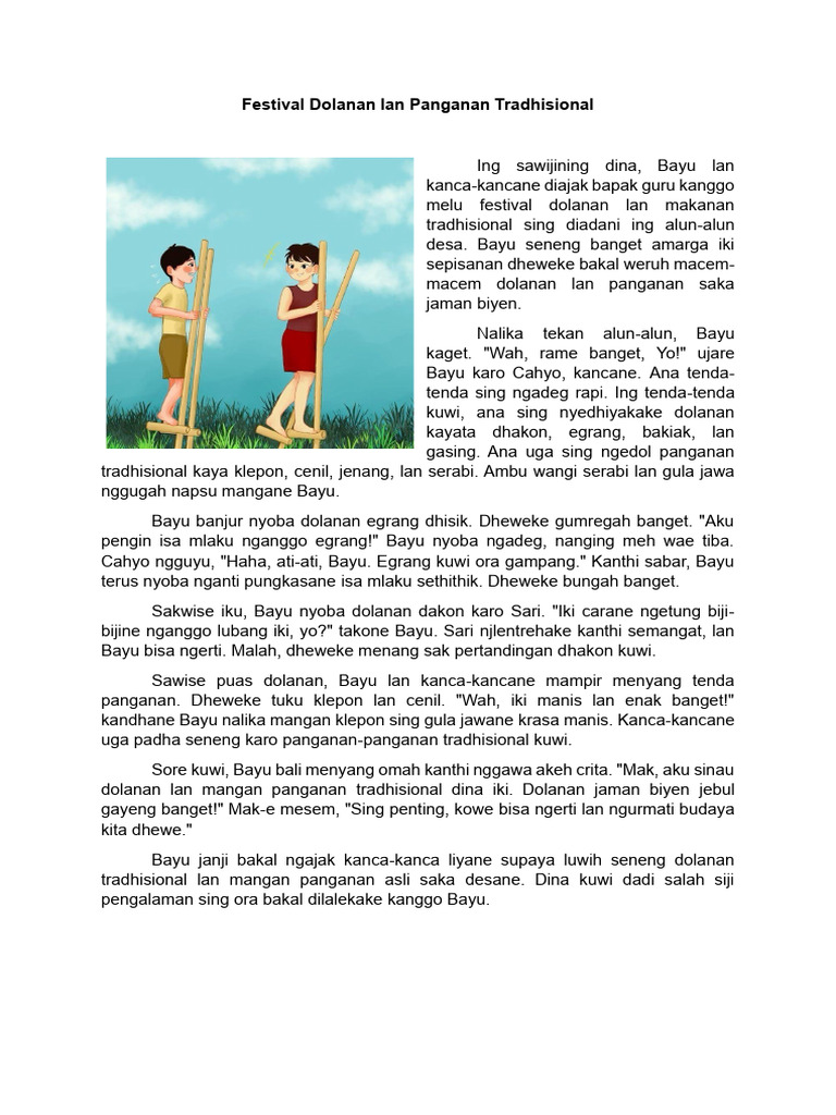 Festival Dolanan Lan Panganan Tradhisional | PDF
