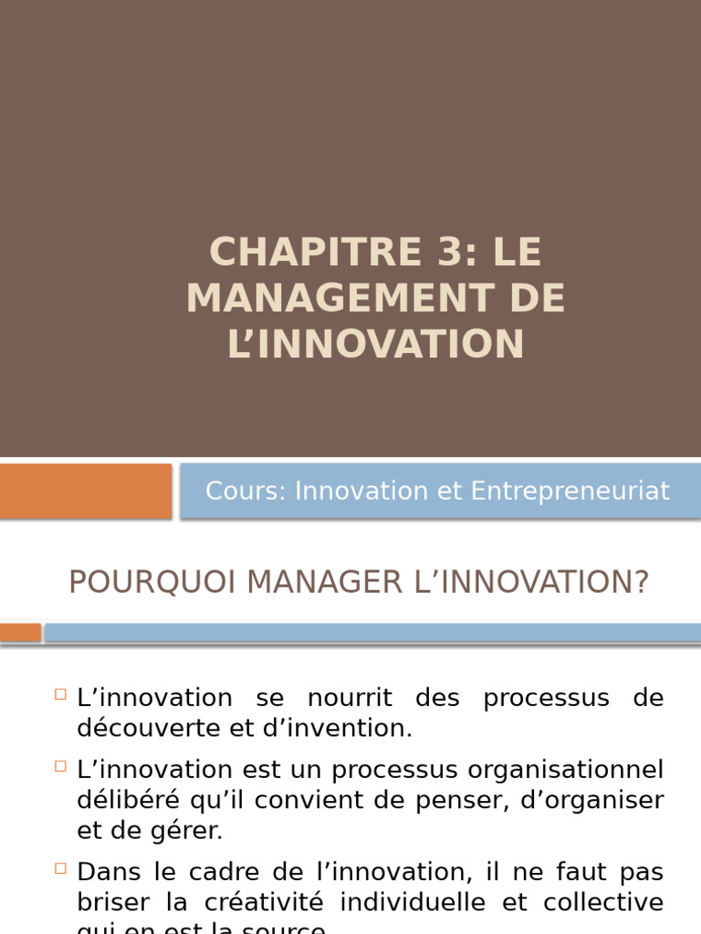 Master_Chap4 | PDF | Innovation | Business
